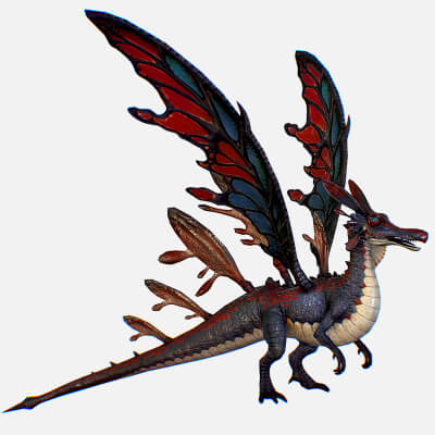 Fairy Dragon Fantasy Creature Monster Animal Pet Boss - 3D Model by ...