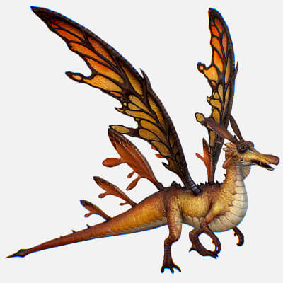 Fairy Dragon Fantasy Creature Monster Animal Pet Boss - 3D Model by ...