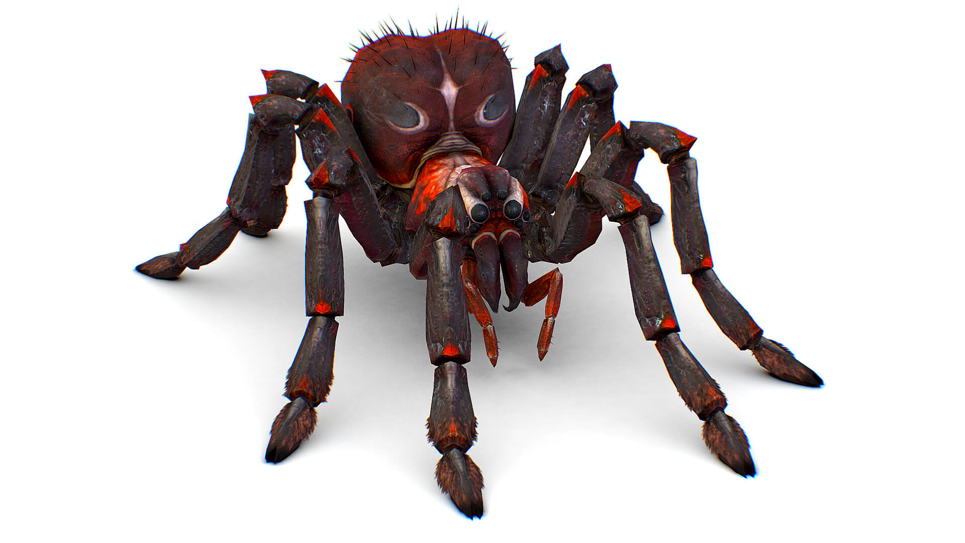 Fantasy Red Spider Monster Creature Giant Arachnid - 3D Model by LiveBook3D