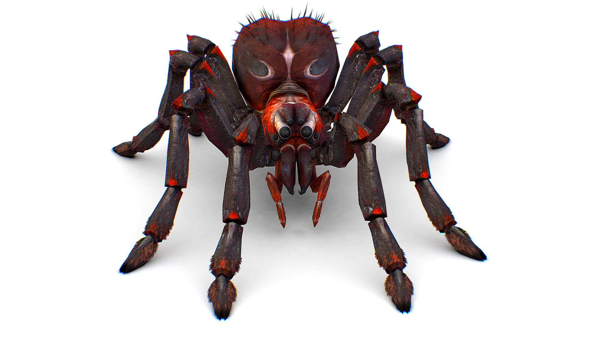Fantasy Red Spider Monster Creature Giant Arachnid - 3D Model by LiveBook3D