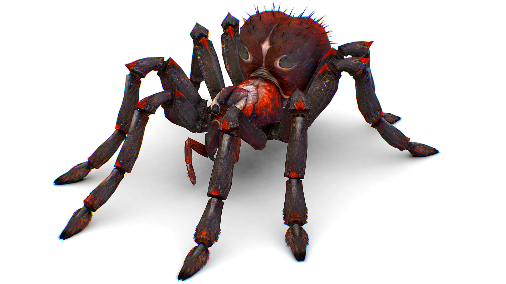 Fantasy Red Spider Monster Creature Giant Arachnid - 3D Model by LiveBook3D