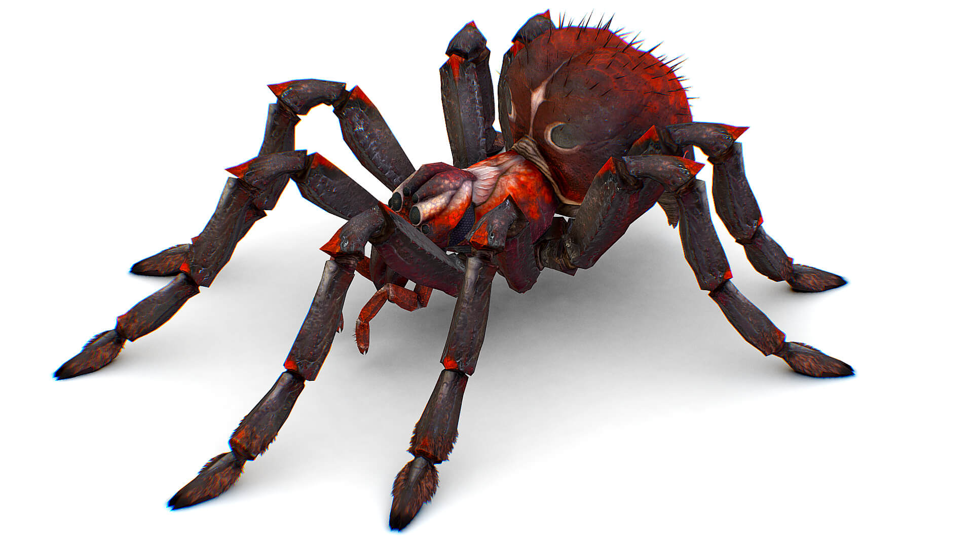 Fantasy Red Spider Monster Creature Giant Arachnid - 3D Model by LiveBook3D