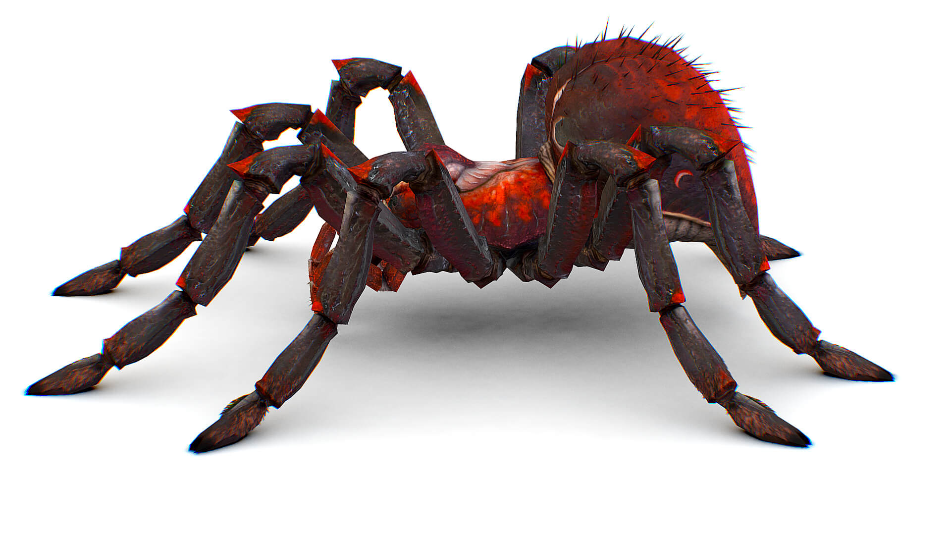 Fantasy Red Spider Monster Creature Giant Arachnid - 3D Model by LiveBook3D