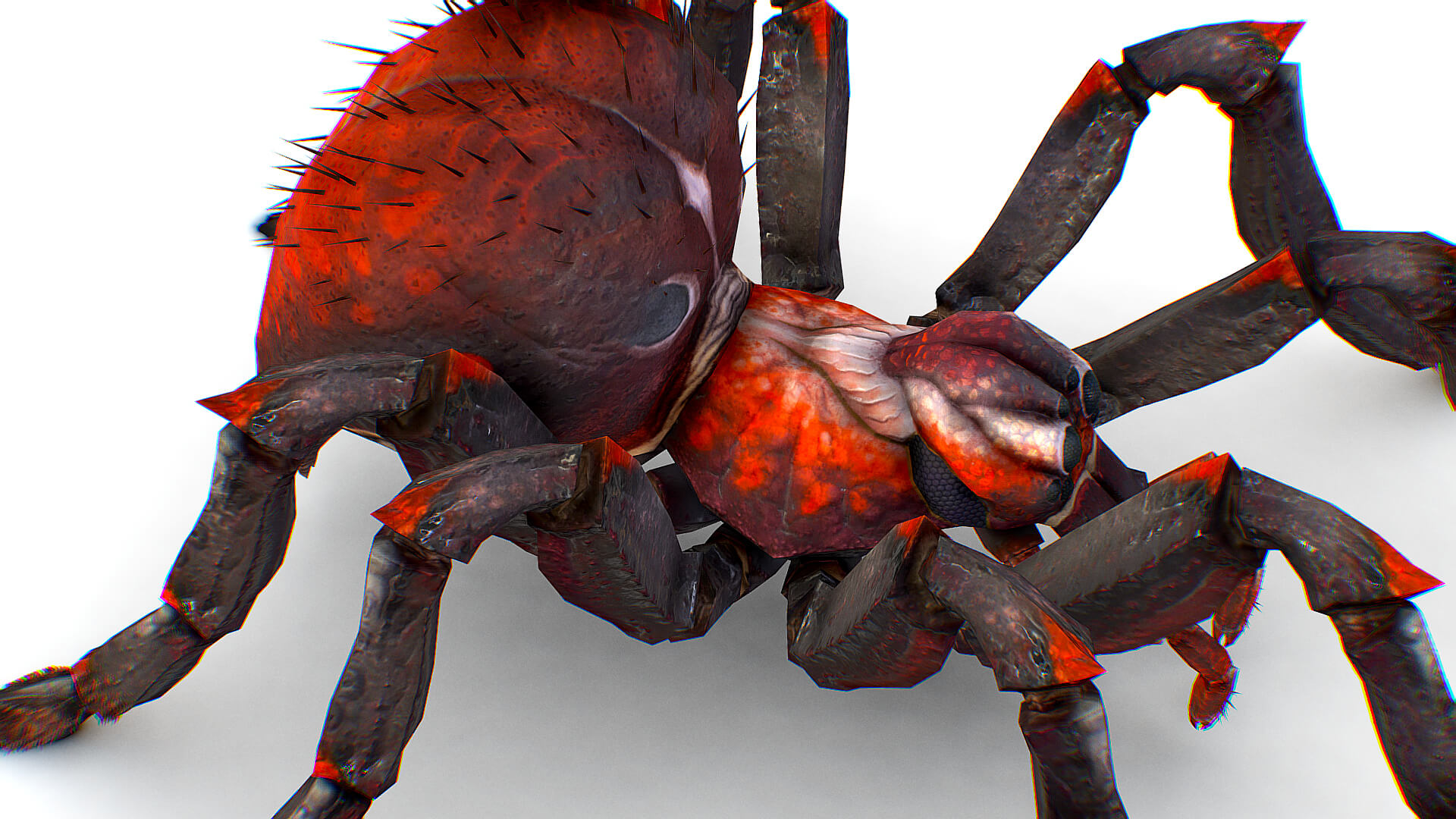 Fantasy Red Spider Monster Creature Giant Arachnid - 3D Model by LiveBook3D