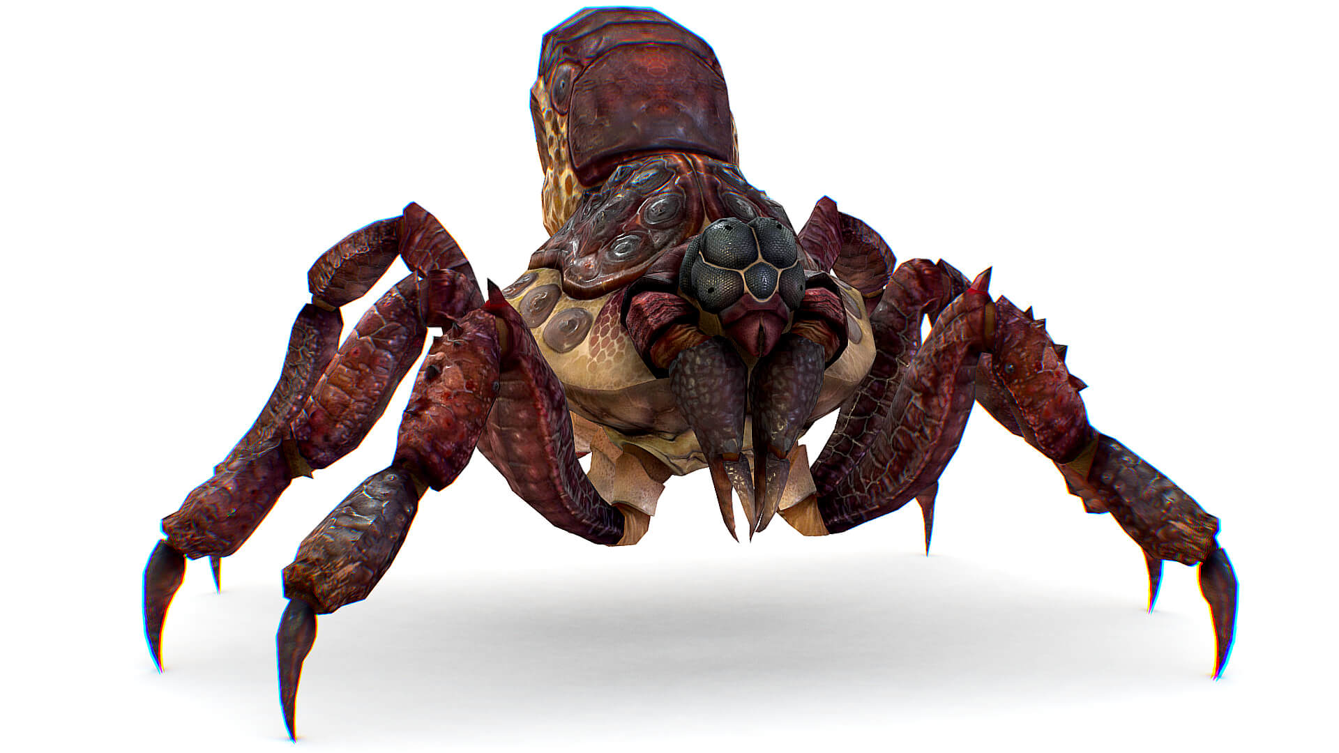 Fantasy Red Spider Monster Creature Giant Arachnid - 3D Model by LiveBook3D