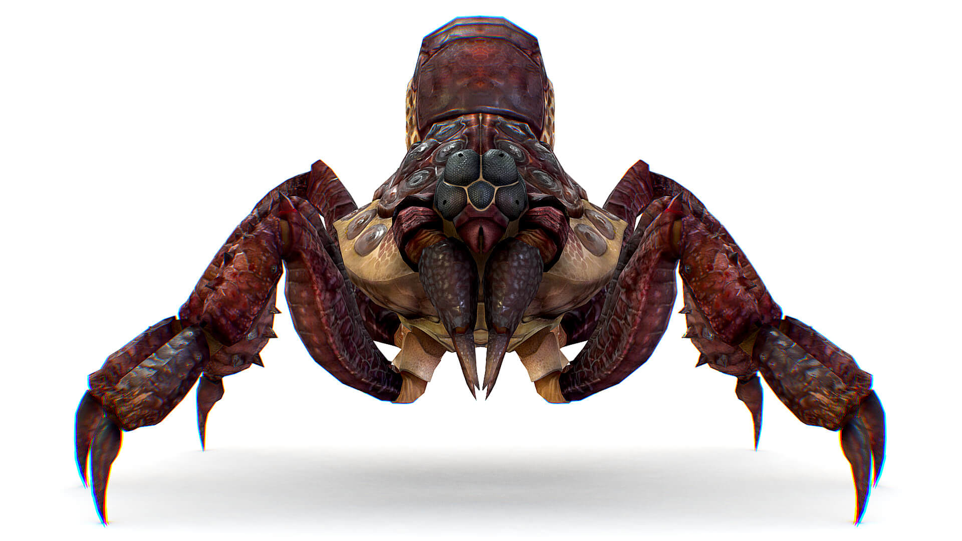 Fantasy Red Spider Monster Creature Giant Arachnid - 3D Model by LiveBook3D