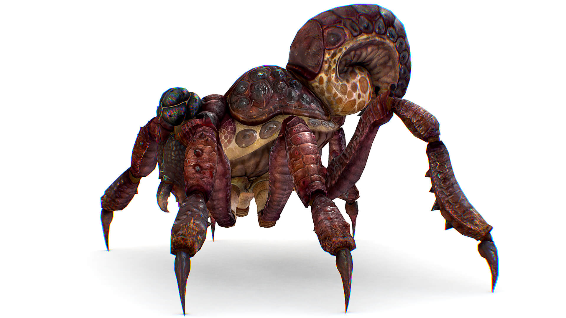 Fantasy Red Spider Monster Creature Giant Arachnid - 3D Model by LiveBook3D
