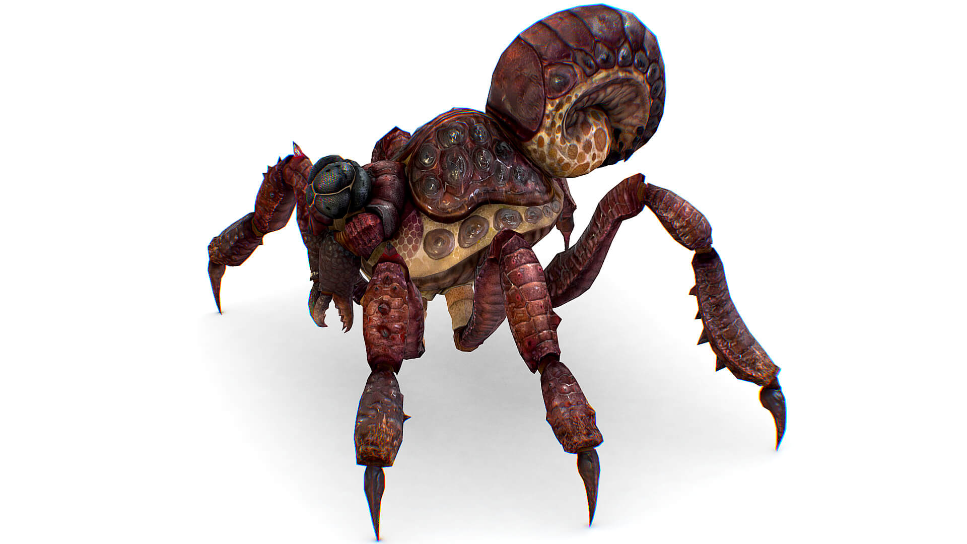 Fantasy Red Spider Monster Creature Giant Arachnid - 3D Model by LiveBook3D