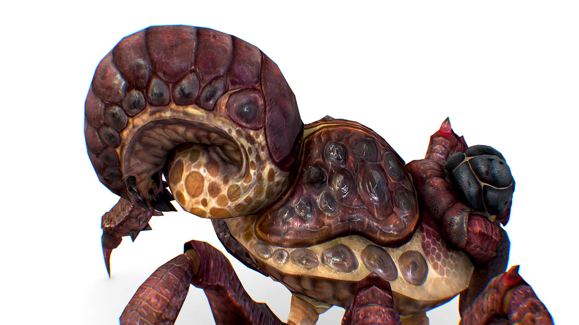 Fantasy Red Spider Monster Creature Giant Arachnid - 3D Model by LiveBook3D