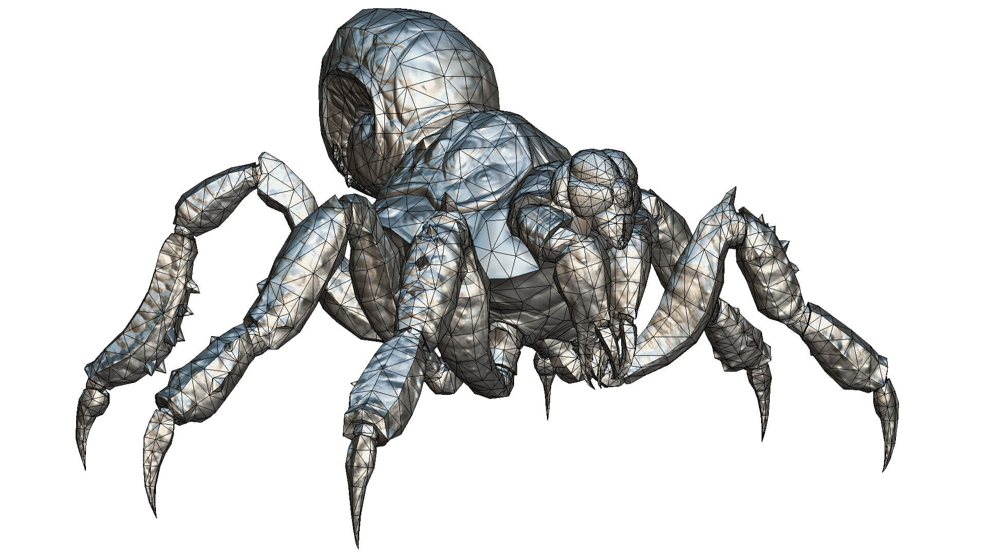 Fantasy Red Spider Monster Creature Giant Arachnid - 3D Model by LiveBook3D