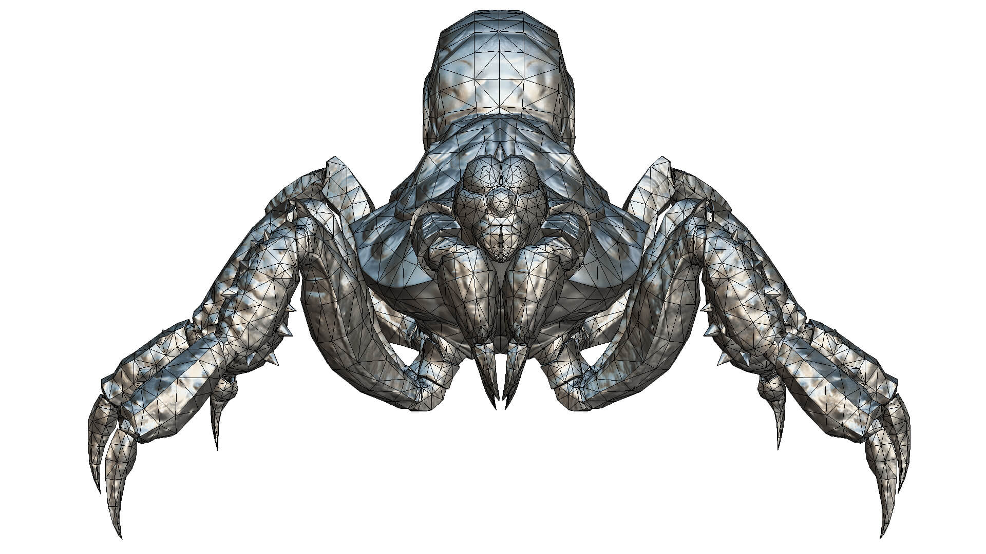 Fantasy Red Spider Monster Creature Giant Arachnid - 3D Model by LiveBook3D