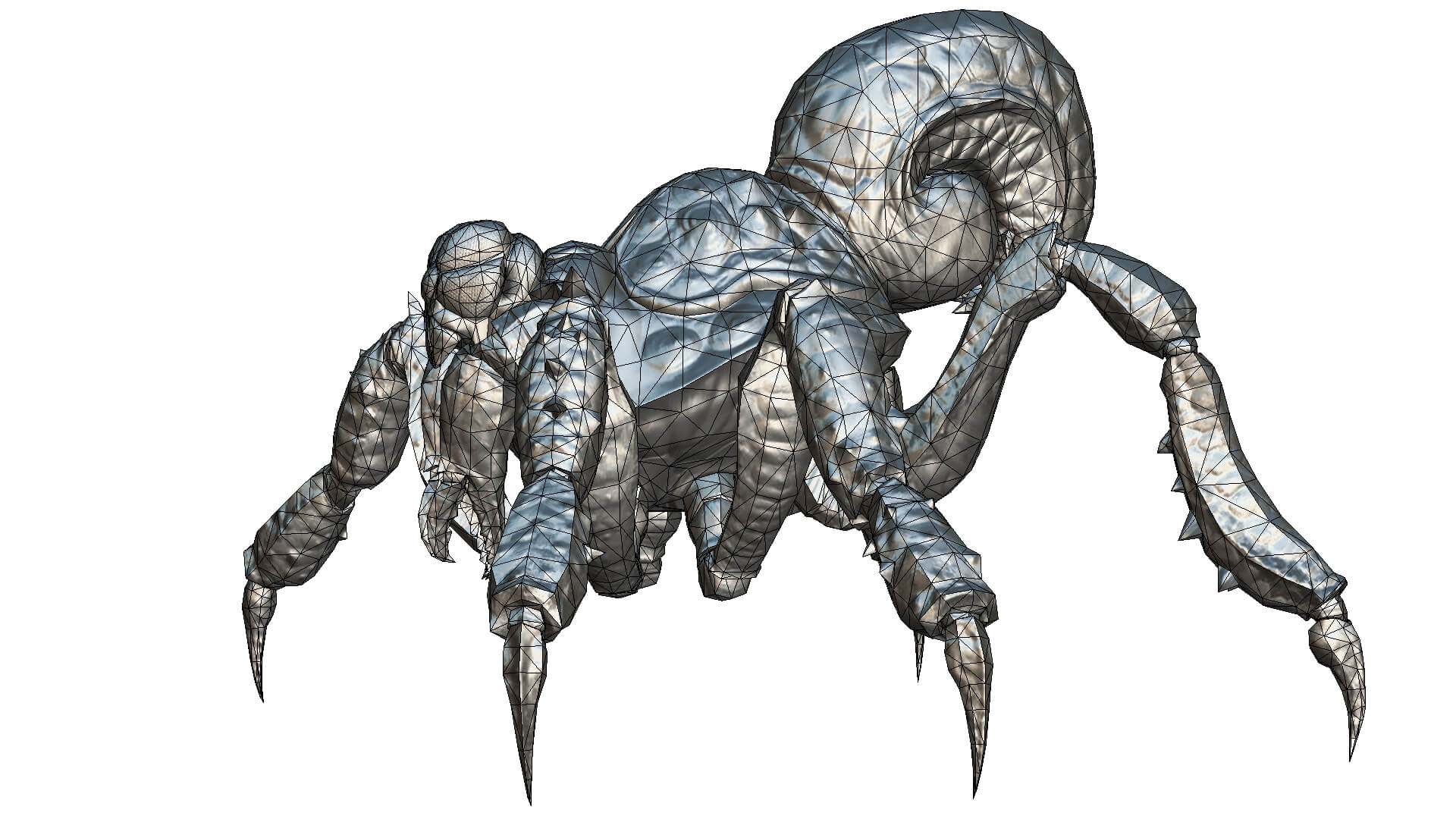 Fantasy Red Spider Monster Creature Giant Arachnid - 3D Model by LiveBook3D