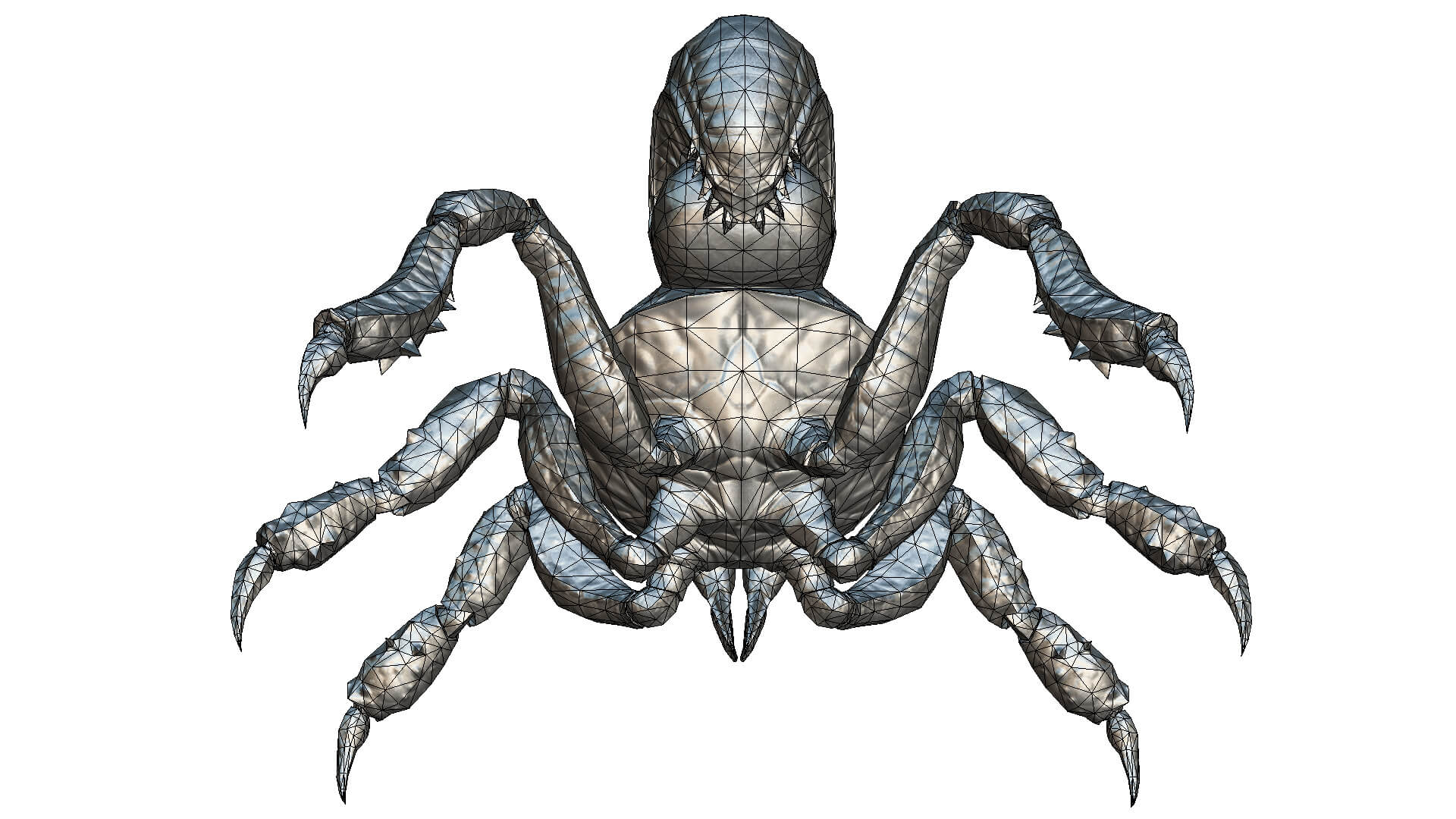 Fantasy Red Spider Monster Creature Giant Arachnid - 3D Model by LiveBook3D