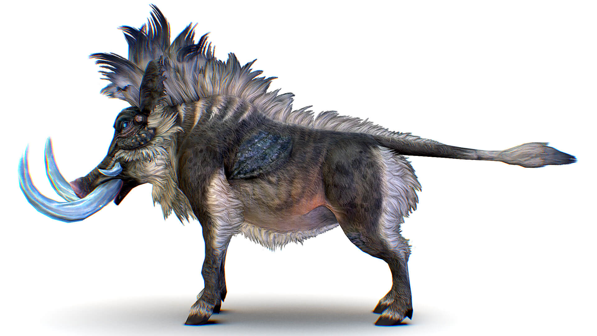 Forest Pig Animal Bushpig Big Giant Mammal - 3D Model by LiveBook3D