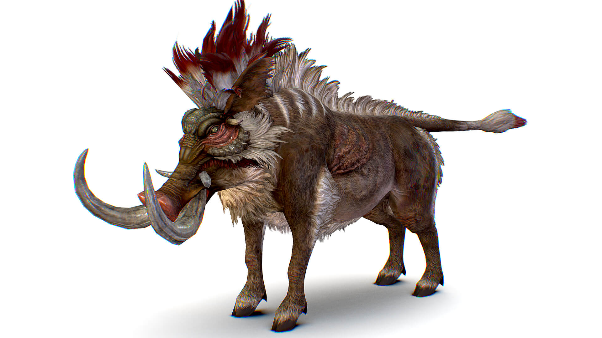 Forest Pig Animal Bushpig Big Giant Mammal - 3D Model by LiveBook3D