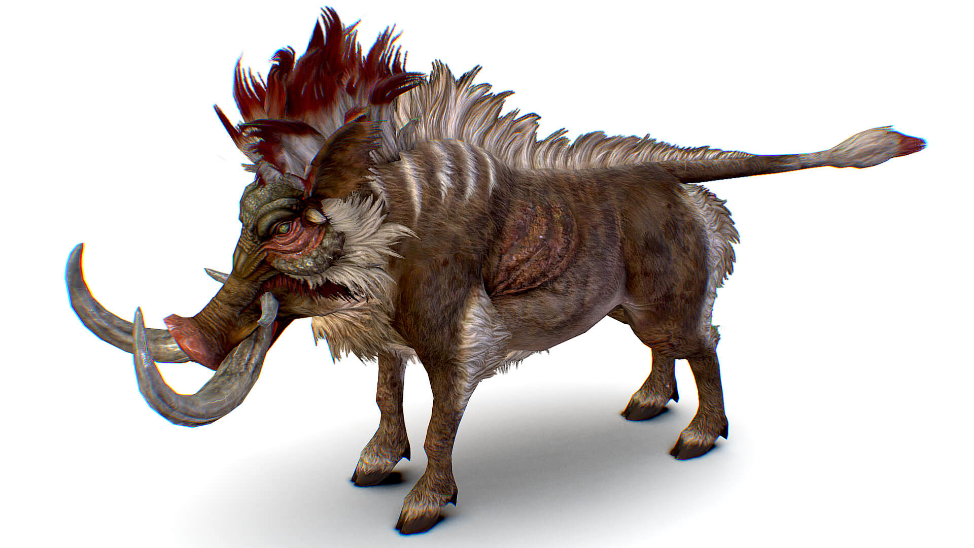 Forest Pig Animal Bushpig Big Giant Mammal - 3D Model by LiveBook3D