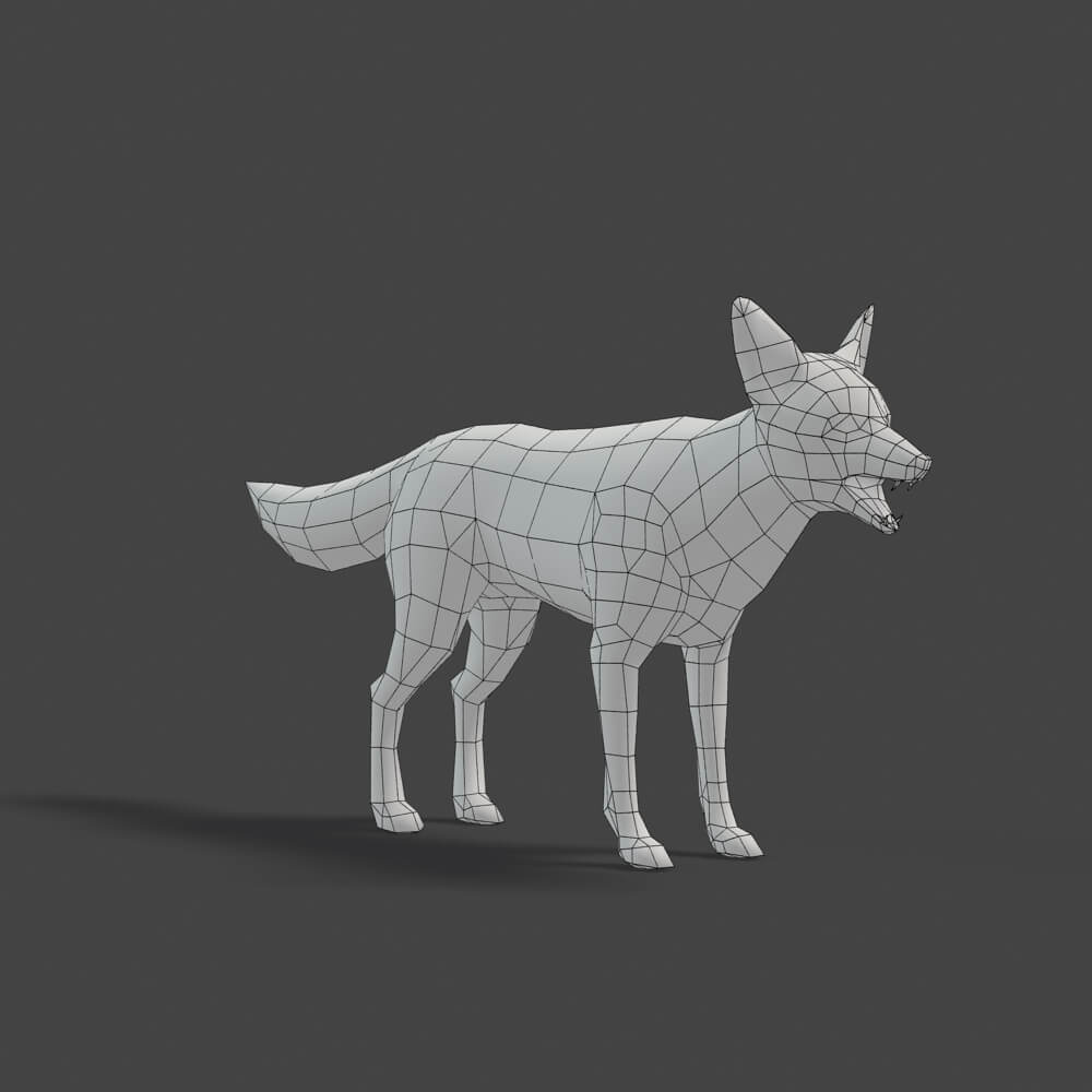 Fox Redfox Vulpes Coyote Wolf Jackal Scavenger Predator - 3D Model by ...