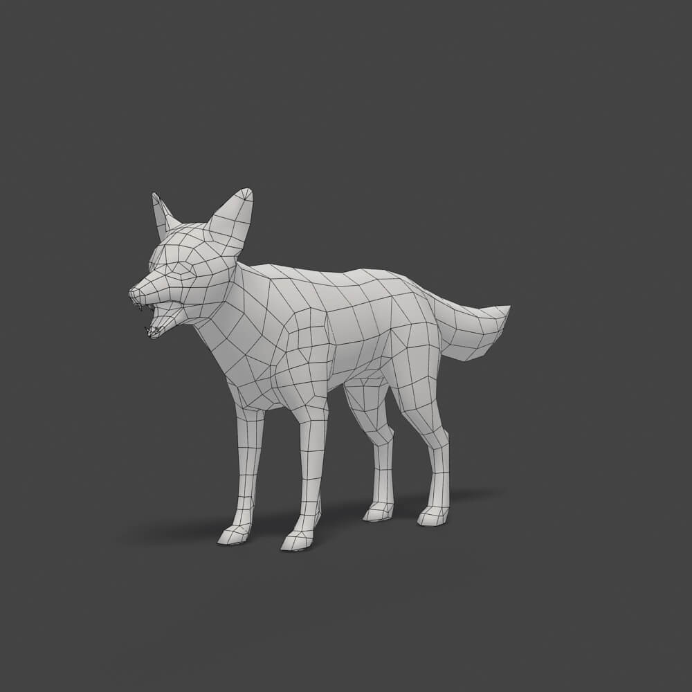 Fox Redfox Vulpes Coyote Wolf Jackal Scavenger Predator - 3D Model by ...