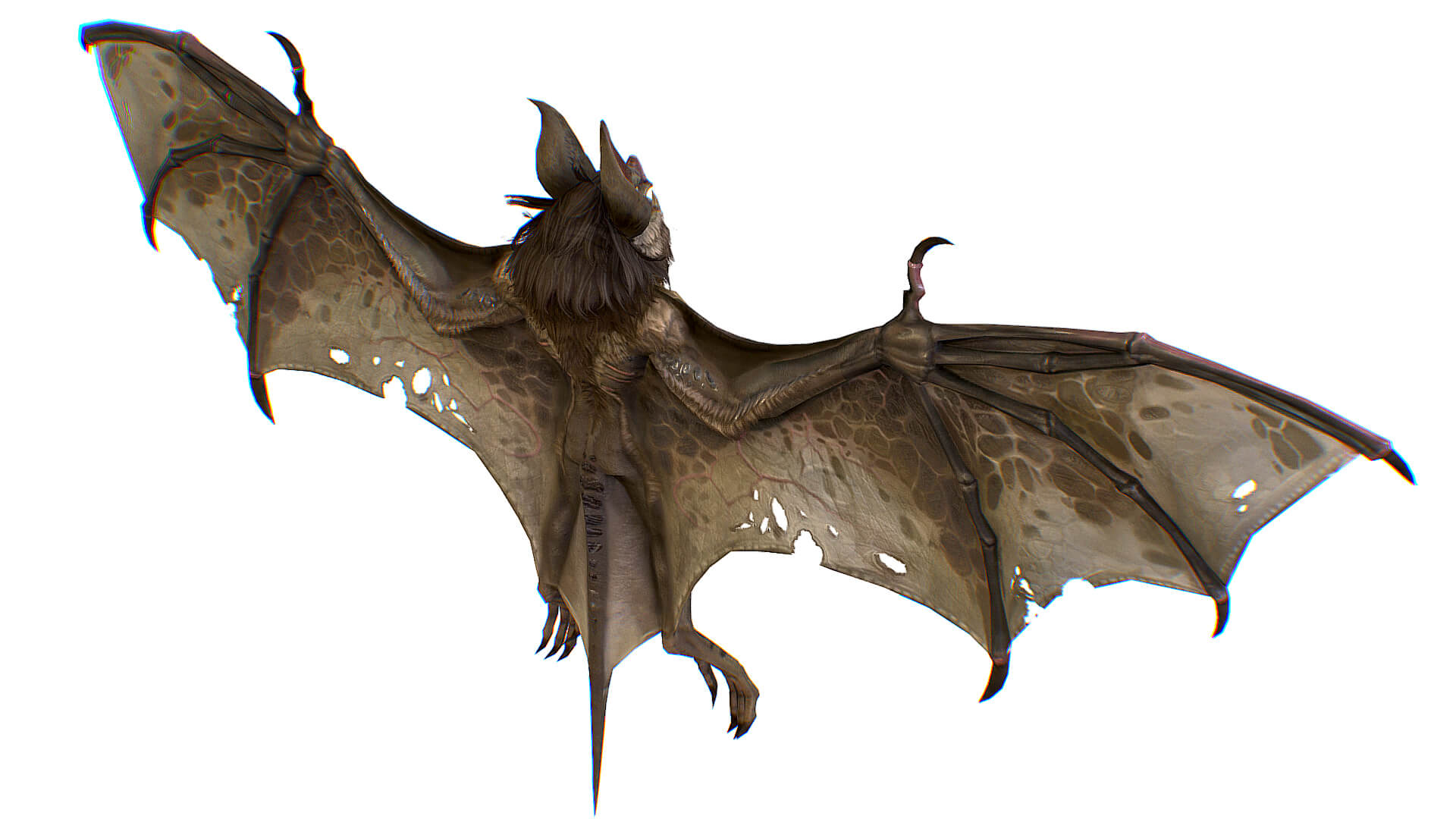 Gray Bat Vampire Mouse Monster - 3D Model by LiveBook3D