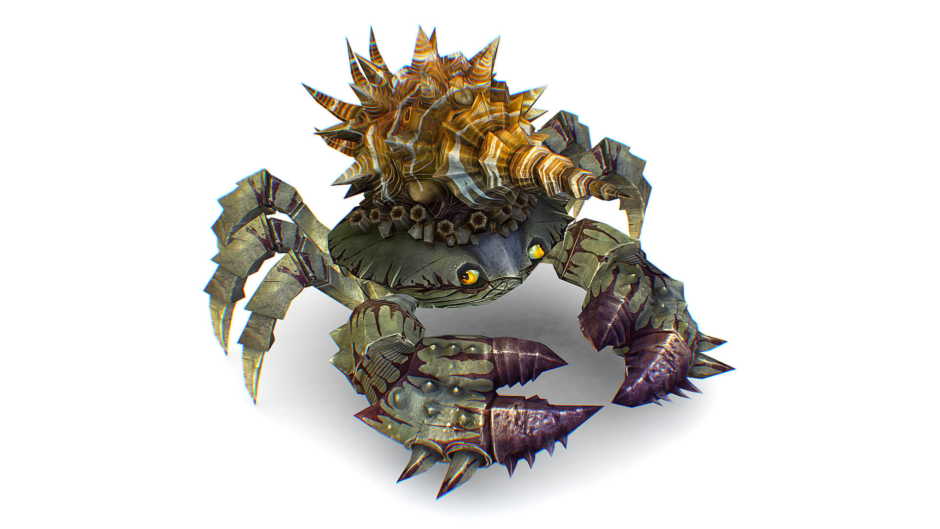 Gray Giant Crab Shell Crayfish Arthropod Sea Animal - 3D Model by ...