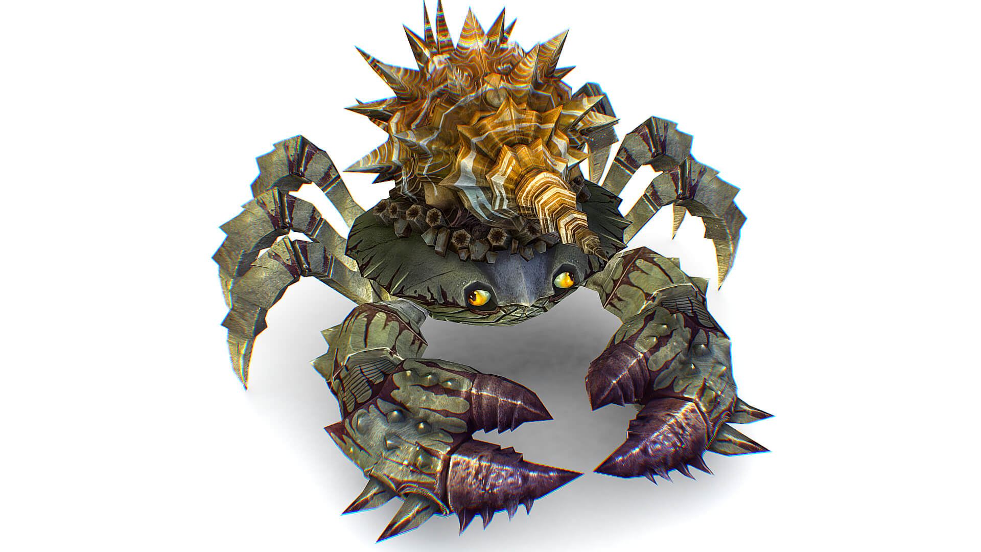 Gray Giant Crab Shell Crayfish Arthropod Sea Animal - 3D Model by ...