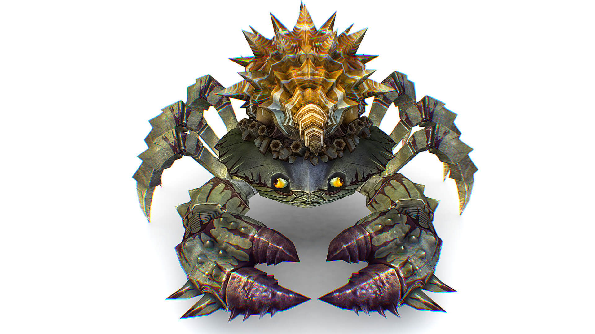 Gray Giant Crab Shell Crayfish Arthropod Sea Animal - 3D Model by ...