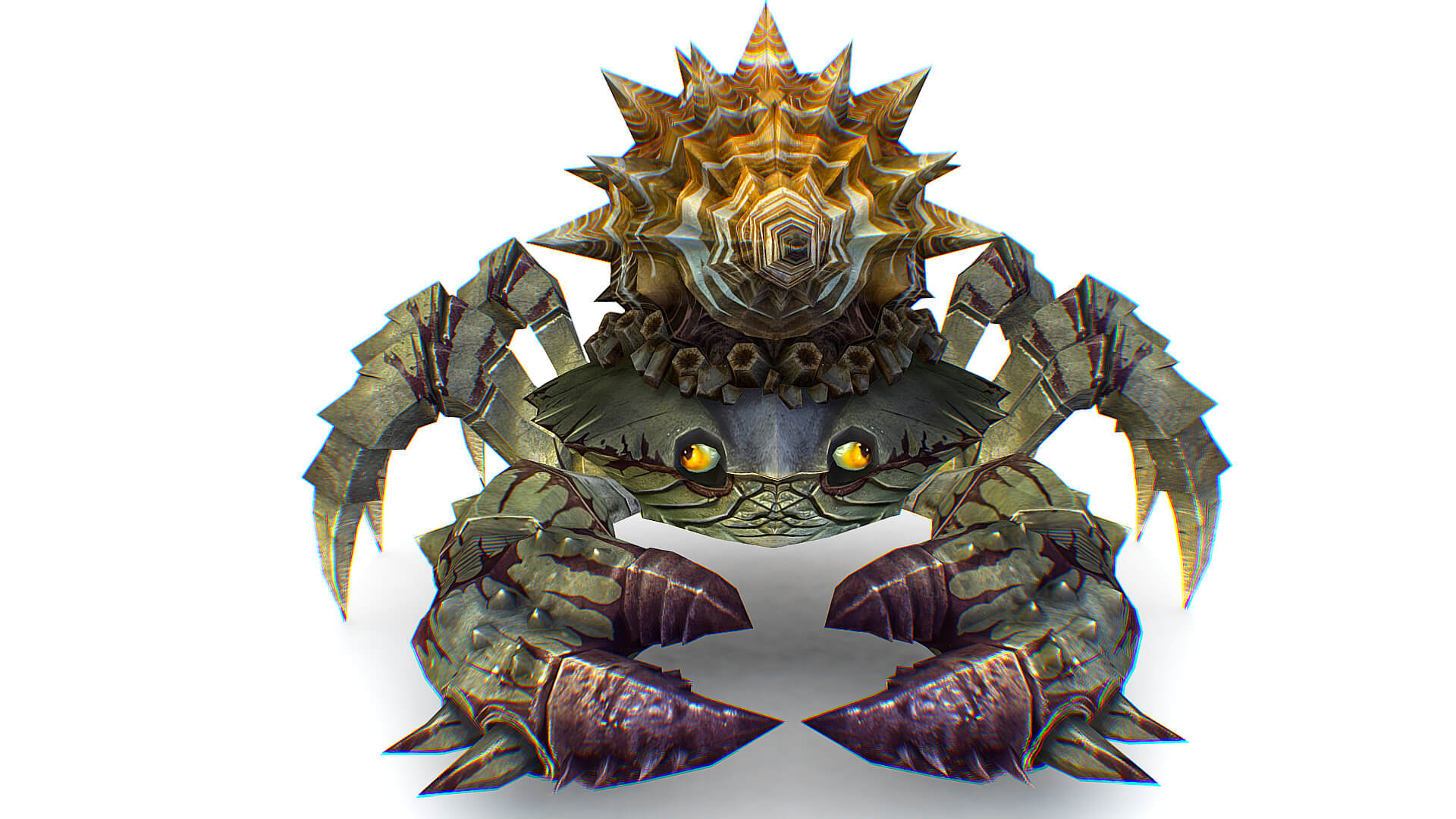 Gray Giant Crab Shell Crayfish Arthropod Sea Animal - 3D Model by ...