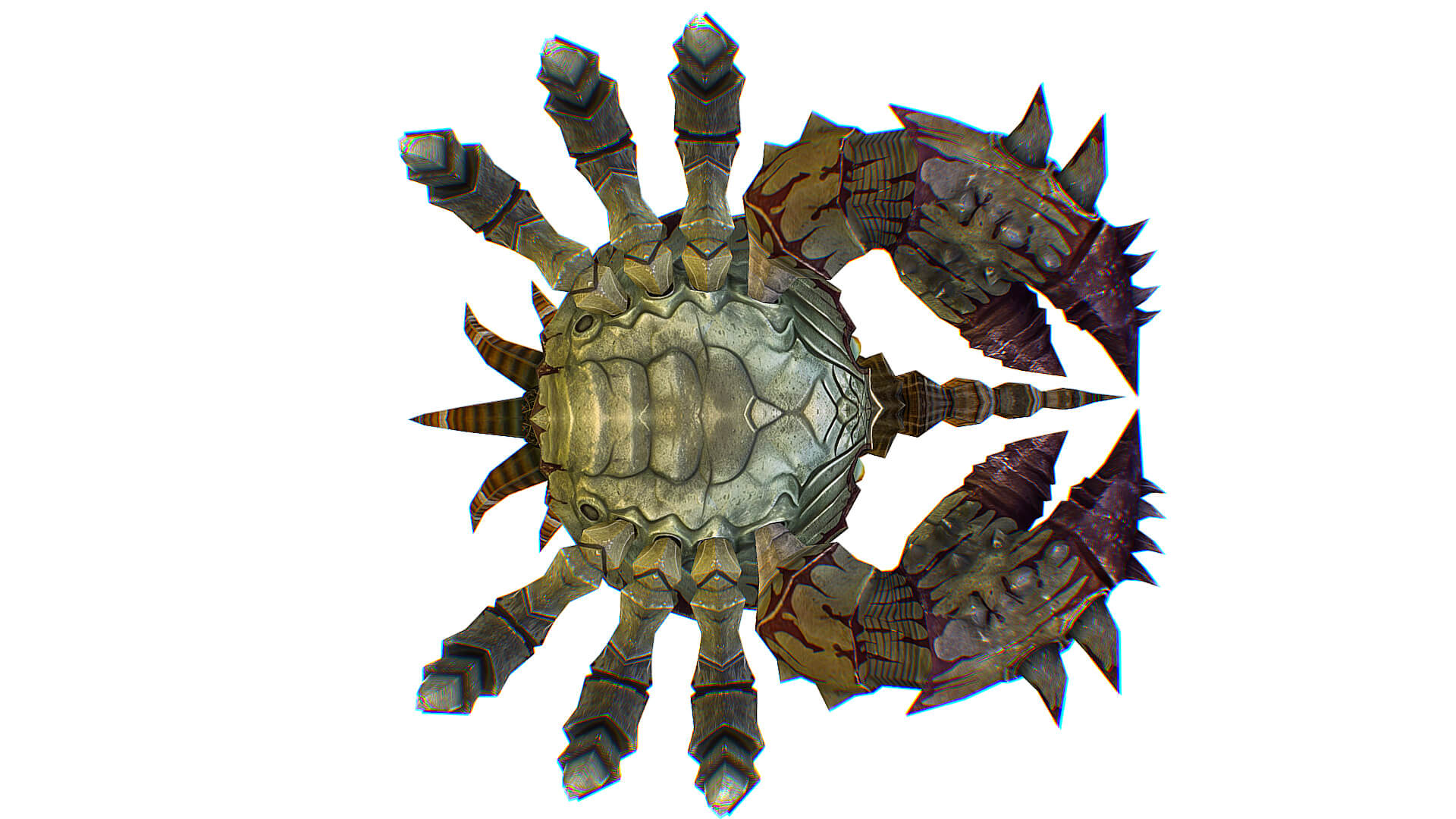 Gray Giant Crab Shell Crayfish Arthropod Sea Animal - 3D Model by ...