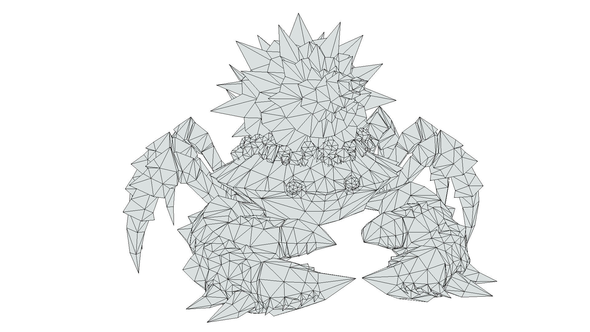 Gray Giant Crab Shell Crayfish Arthropod Sea Animal - 3D Model by ...