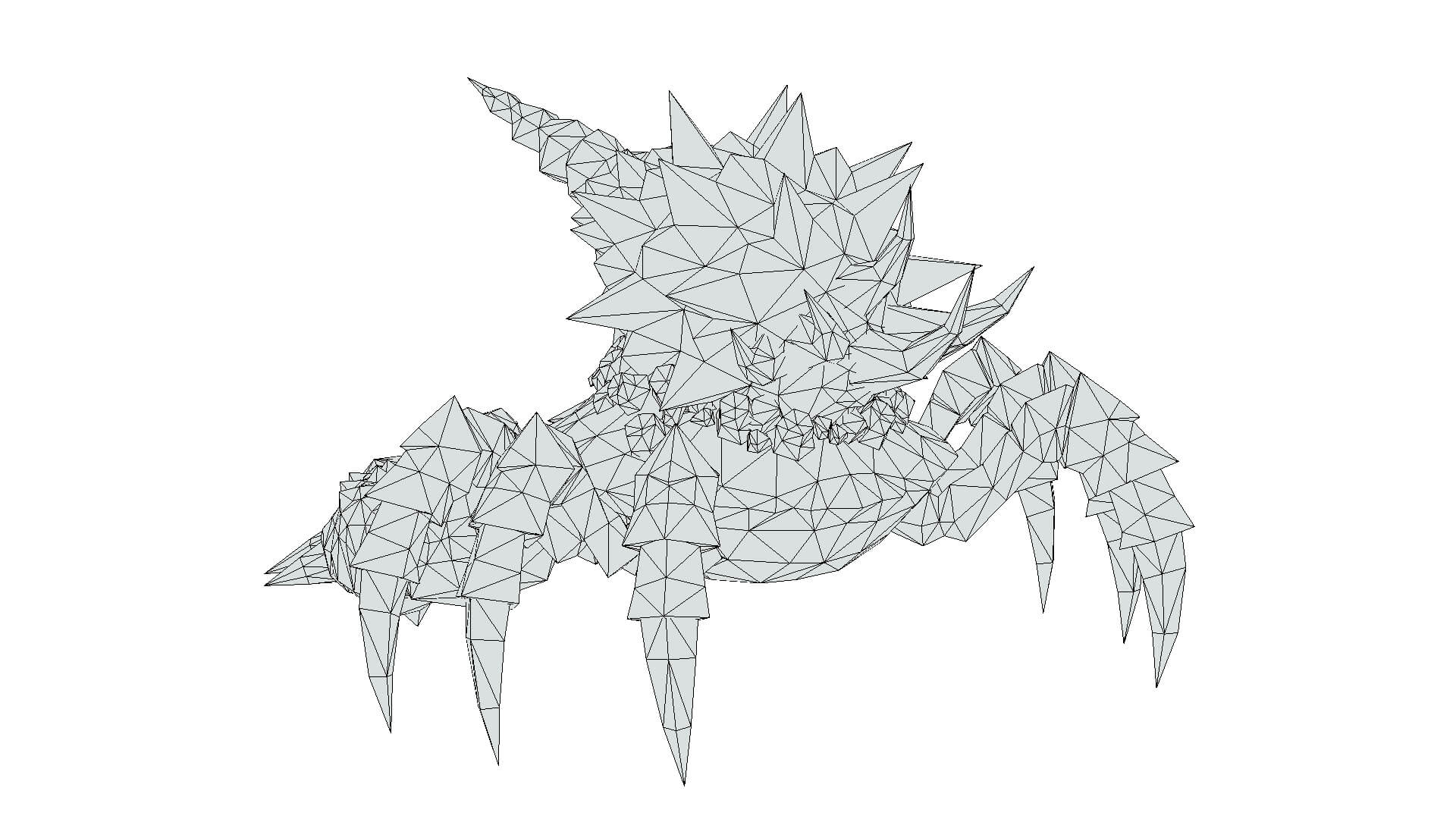 Gray Giant Crab Shell Crayfish Arthropod Sea Animal - 3D Model by ...