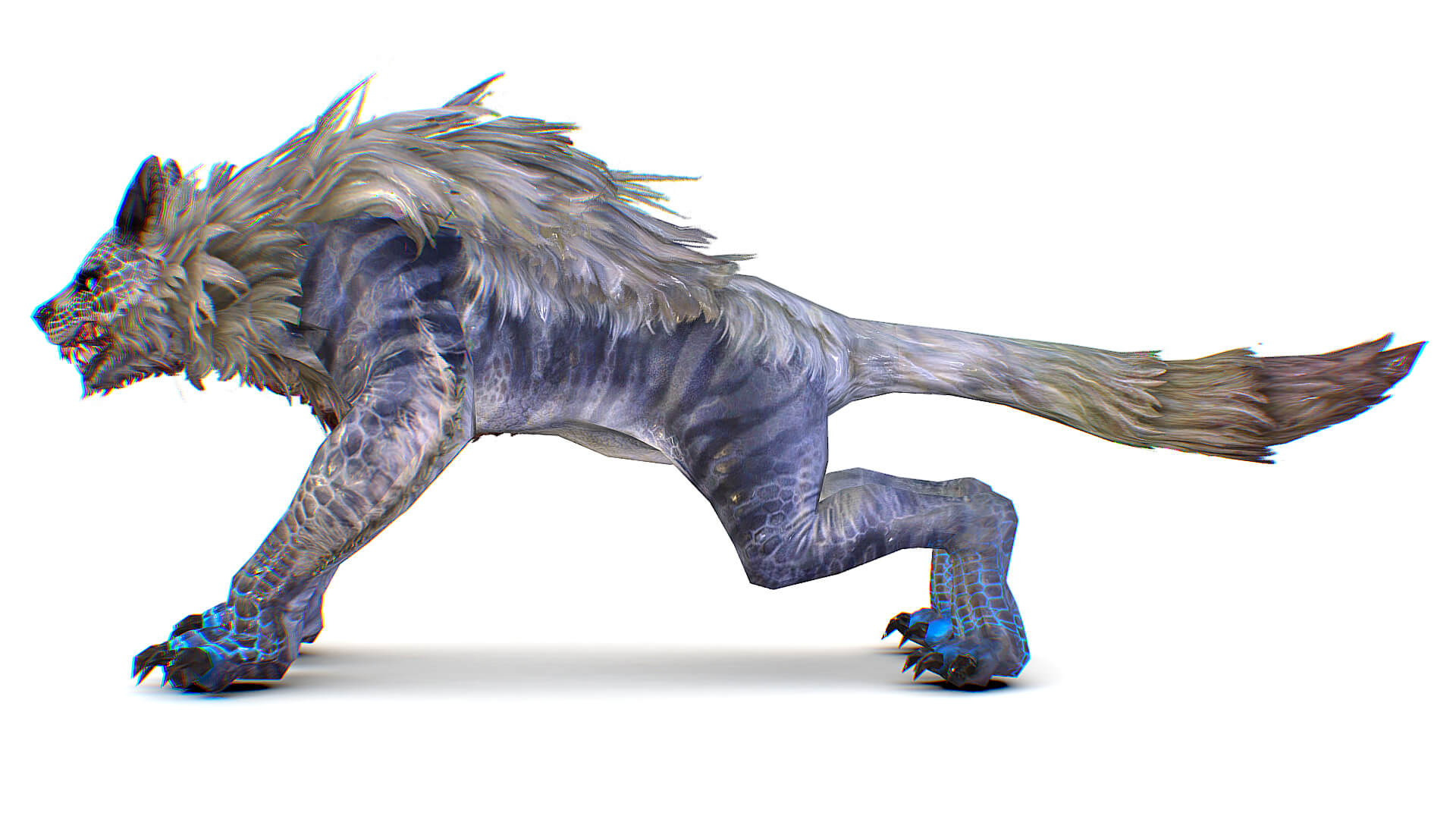 Gray Giant Werewolf Wolf Winter Animal Wolves Monster - 3D Model by ...