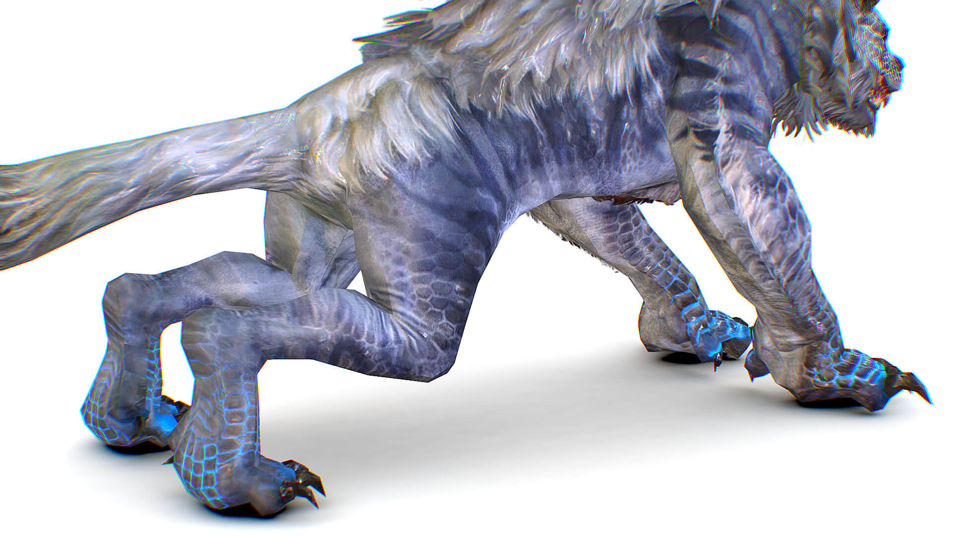 Gray Giant Werewolf Wolf Winter Animal Wolves Monster - 3D Model by ...