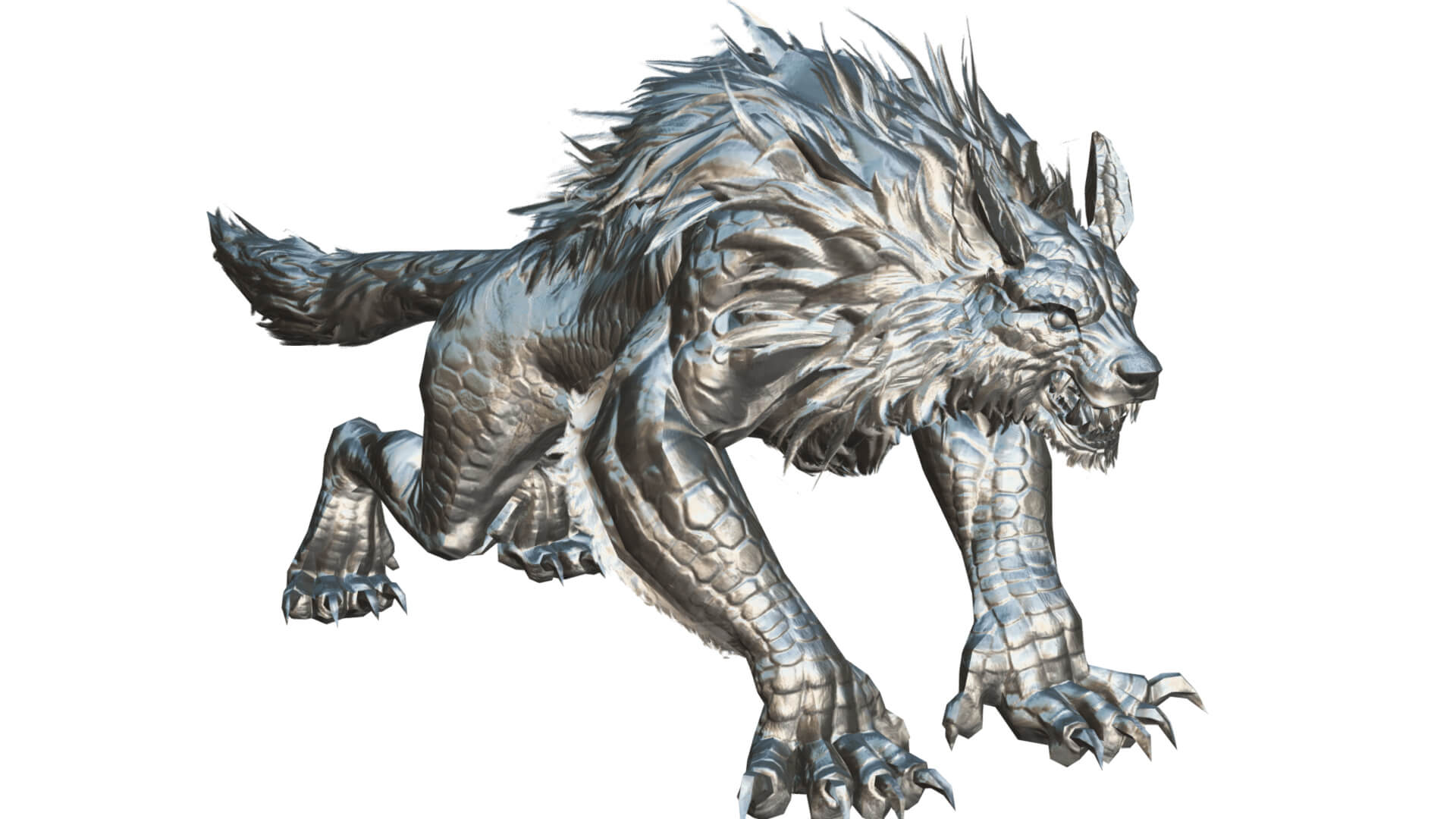 Gray Giant Werewolf Wolf Winter Animal Wolves Monster - 3D Model by ...