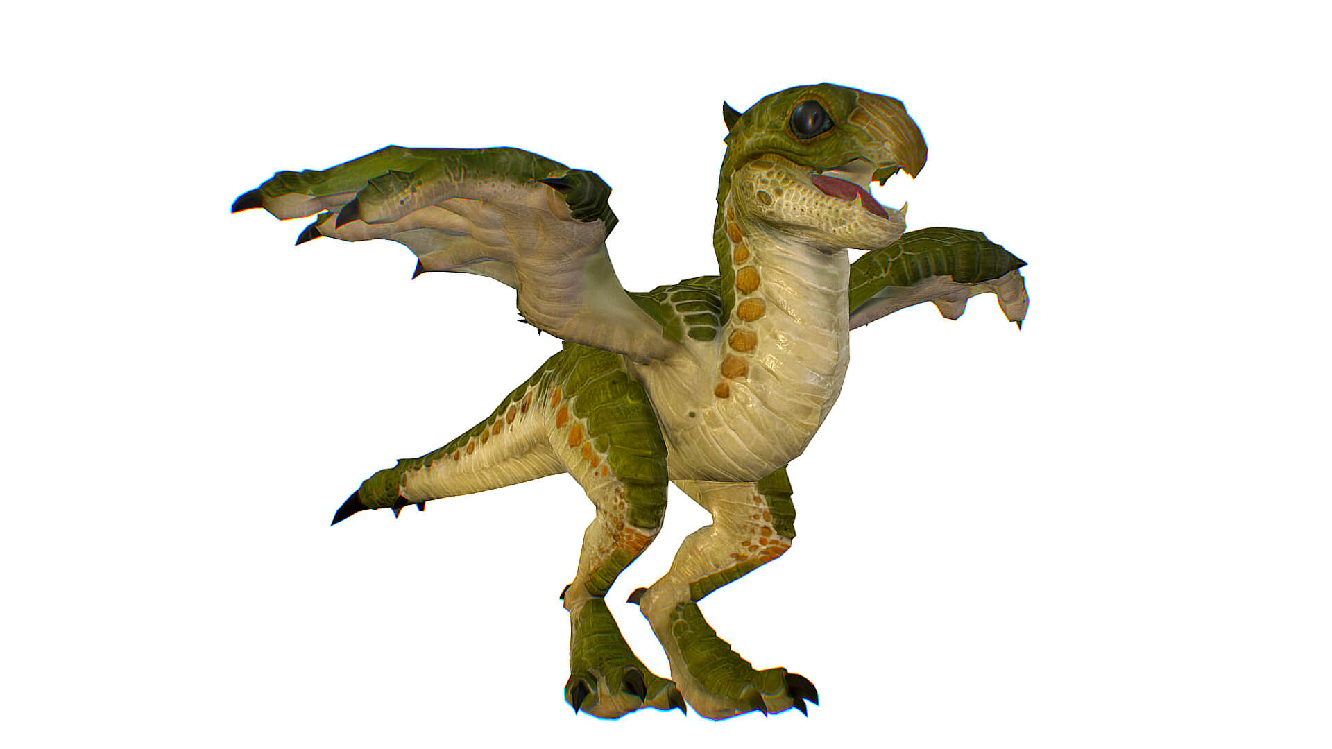 Green Baby Dragon Fantasy Creature Monster Animal Pet Boss - 3D Model ...