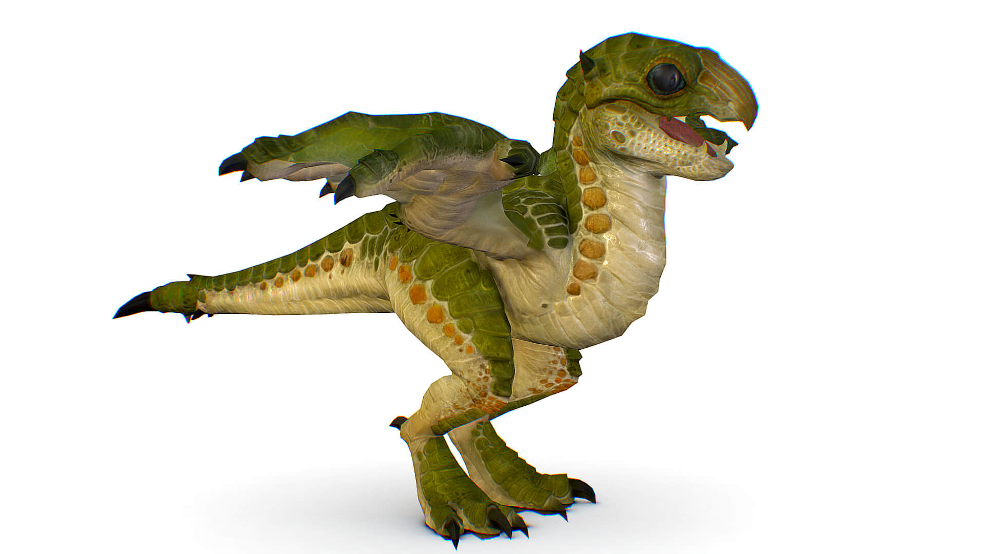 Green Baby Dragon Fantasy Creature Monster Animal Pet Boss - 3D Model ...