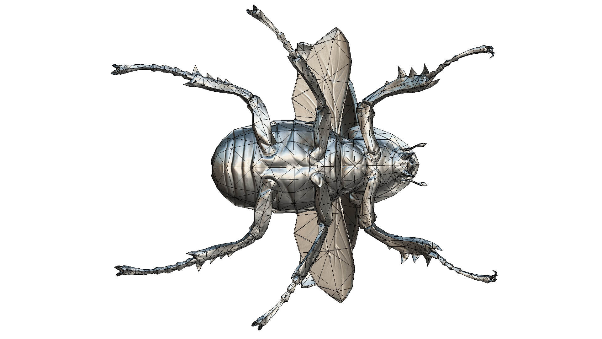 Green Rhinoceros Beetle Dynastinae Bug Insect Animal - 3D Model by ...