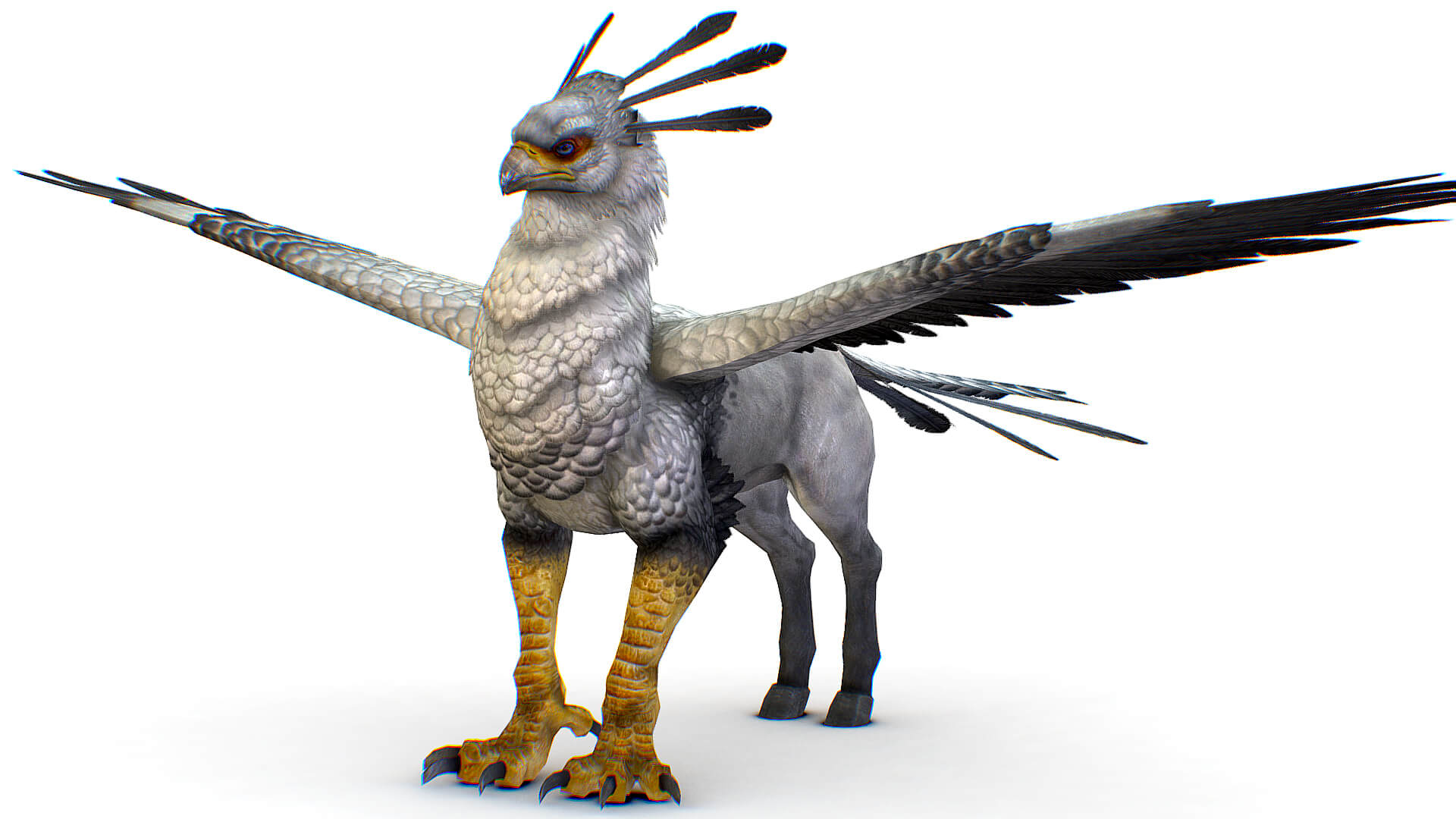 Griffon Fantasy Mythic Gryphon Monster Creature - 3D Model by LiveBook3D