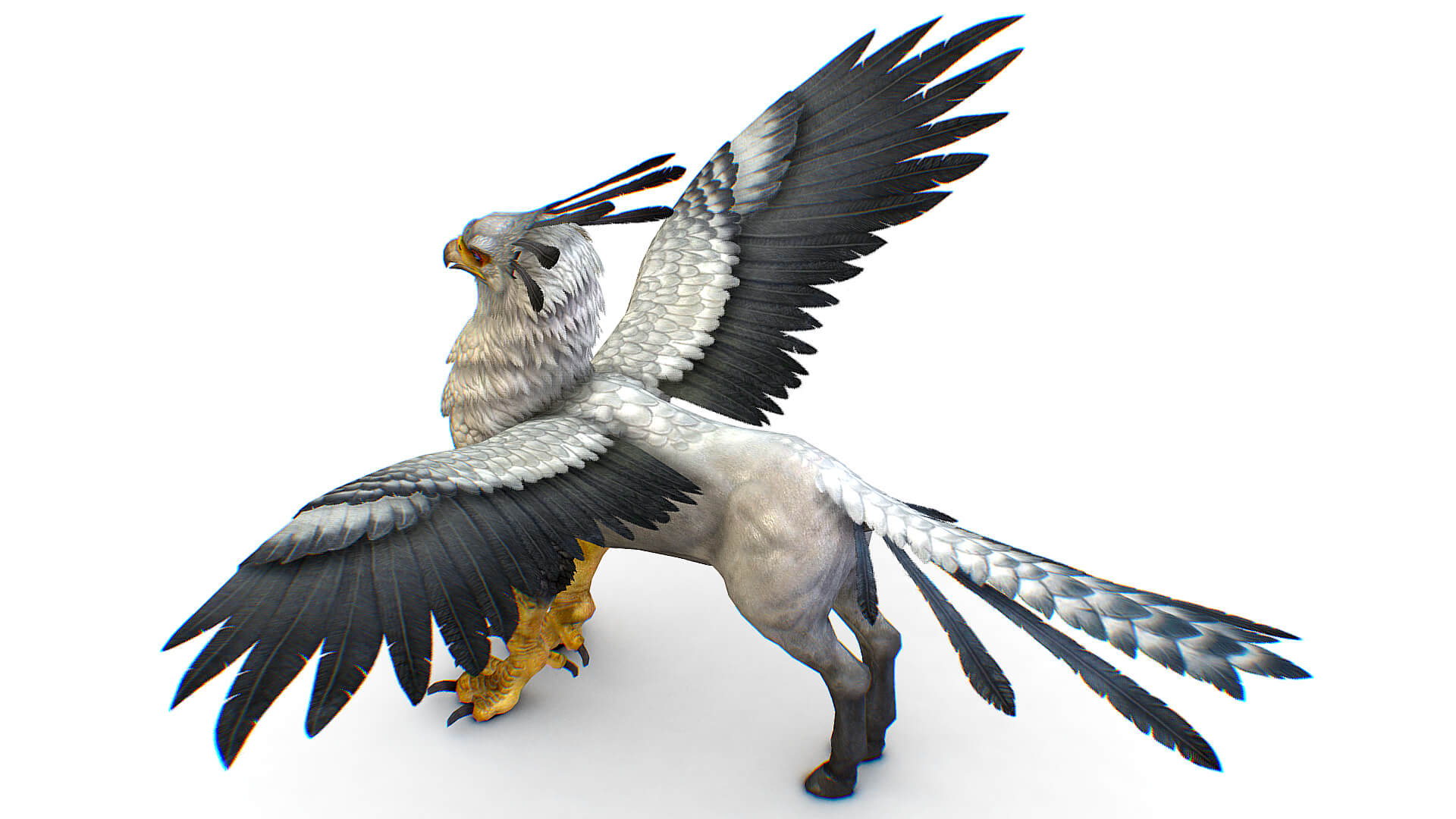Griffon Fantasy Mythic Gryphon Monster Creature - 3D Model by LiveBook3D