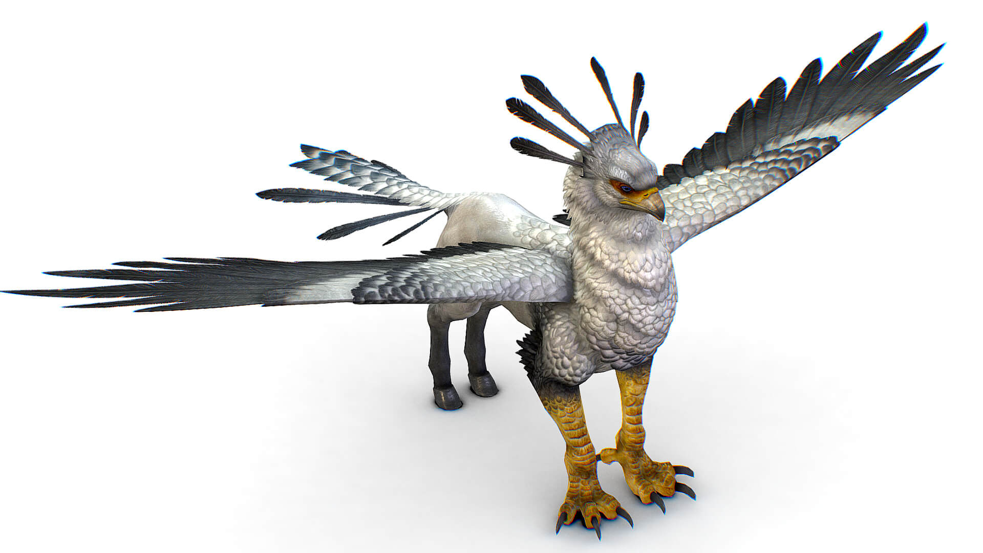 Griffon Fantasy Mythic Gryphon Monster Creature - 3D Model by LiveBook3D