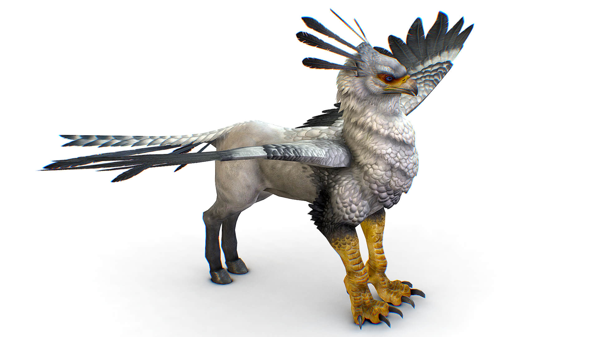 Griffon Fantasy Mythic Gryphon Monster Creature - 3D Model by LiveBook3D