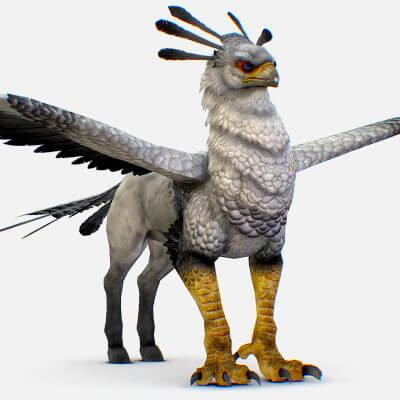 Griffon Fantasy Mythic Gryphon Monster Creature - 3D Model by LiveBook3D