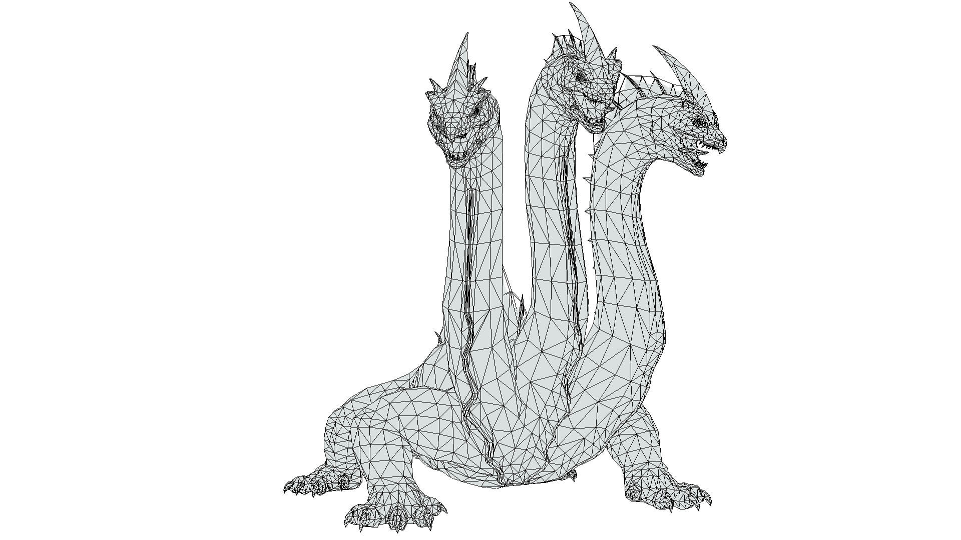 Hydra Mythical Creature Lizard Animal Legendary Reptile - 3D Model by ...
