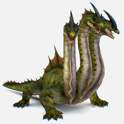 Hydra Mythical Creature Lizard Animal Legendary Reptile - 3D Model by ...