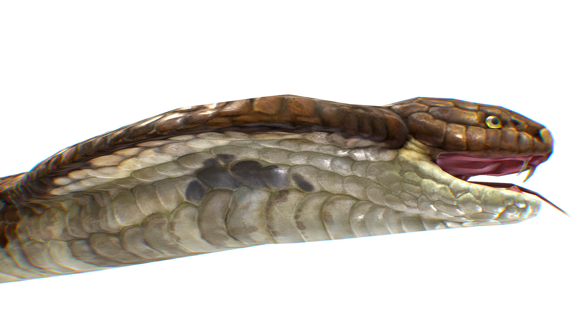 King Cobra Snake Desert Anaconda Brown Python Monster - 3D Model by ...