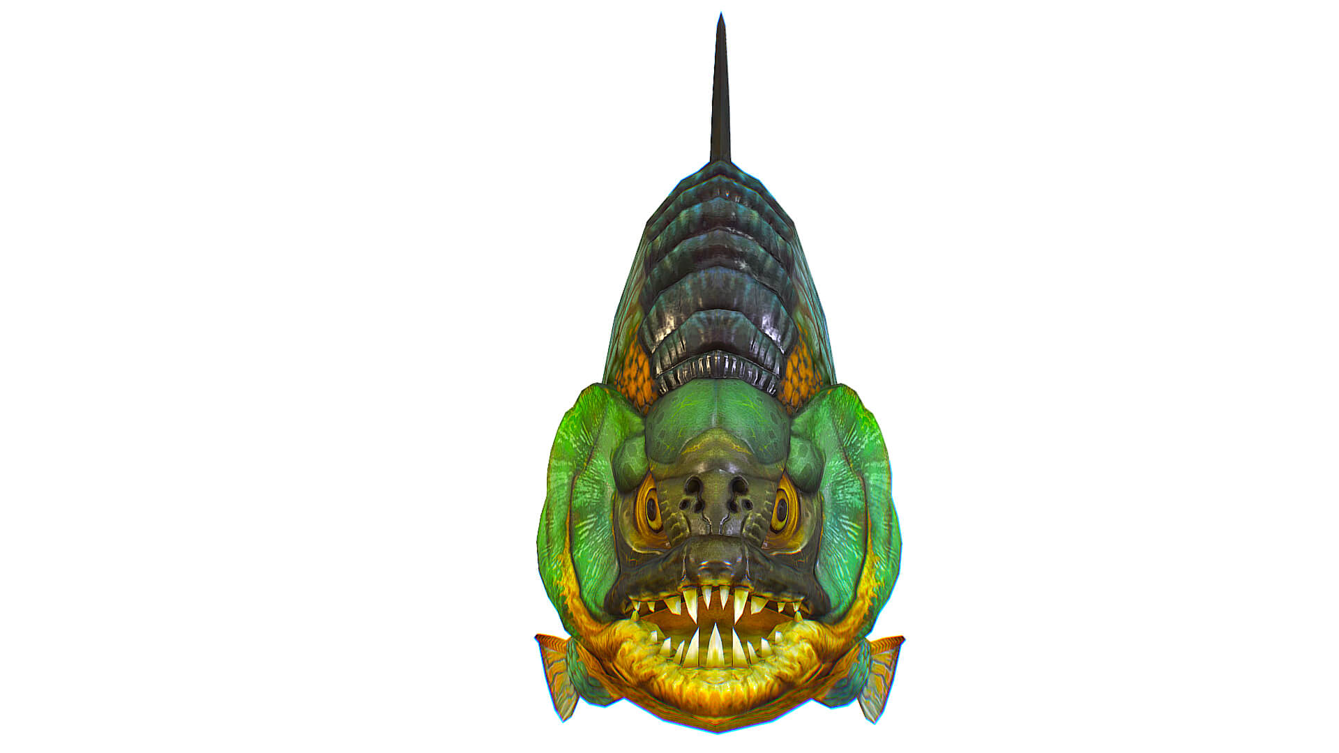 Piranha Predator Monster Fish Amazon River - 3D Model by LiveBook3D