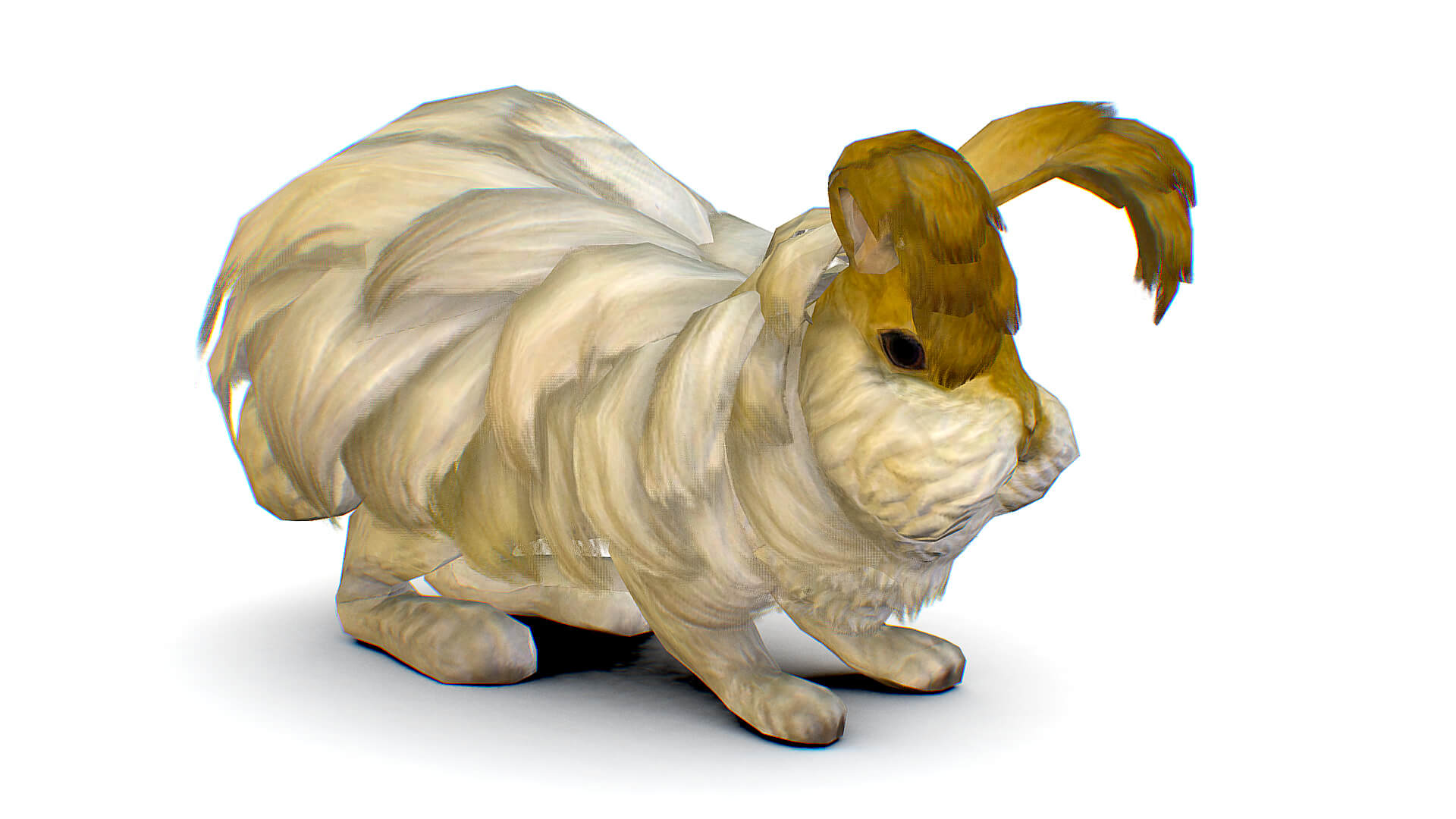 Rabbit Furry Pet Animal White Hare Mammal - 3D Model by LiveBook3D