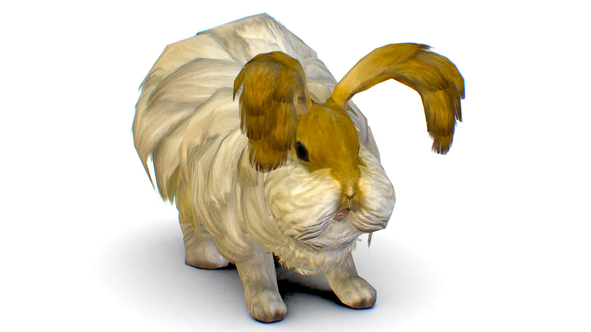 Rabbit Furry Pet Animal White Hare Mammal - 3D Model by LiveBook3D