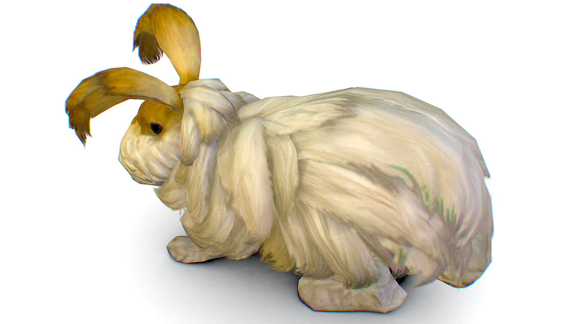 Rabbit Furry Pet Animal White Hare Mammal - 3D Model by LiveBook3D