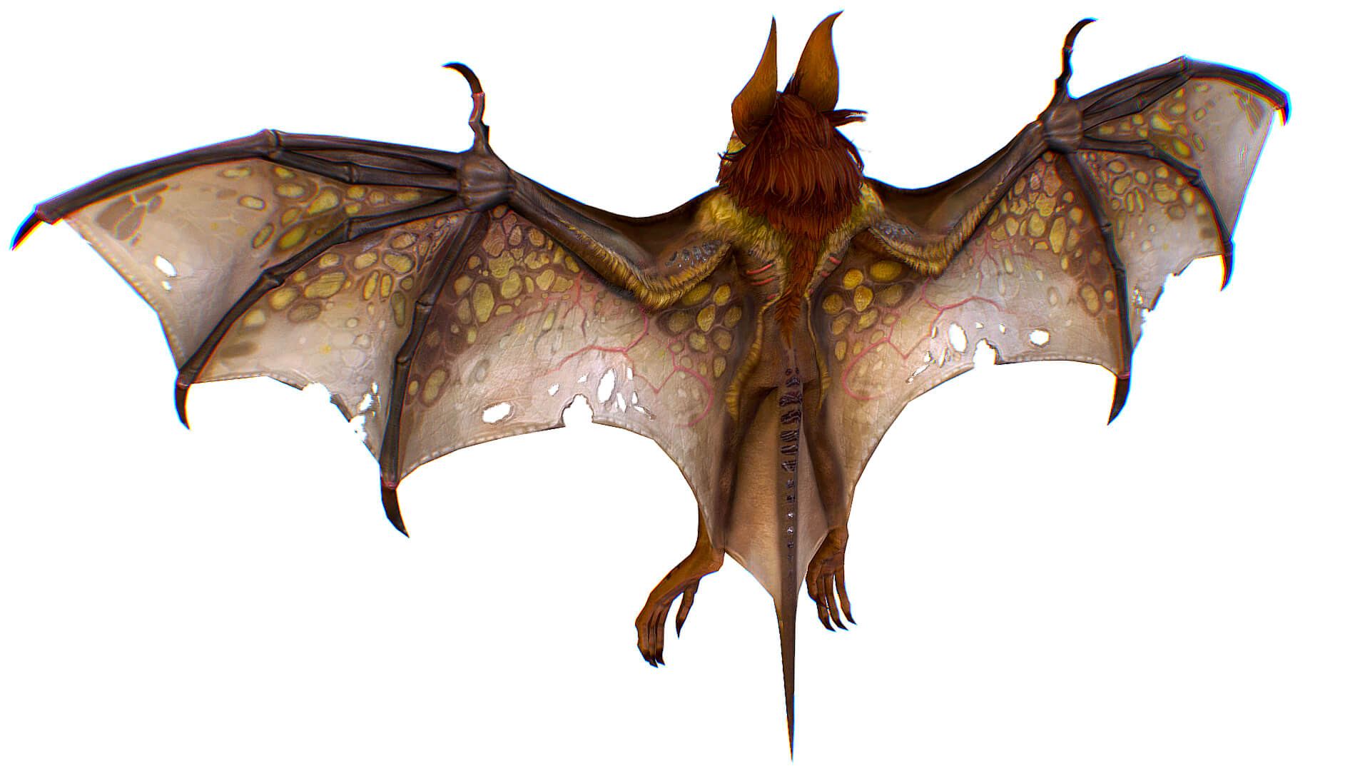 Red Bat Vampire Mouse Monster - 3D Model by LiveBook3D