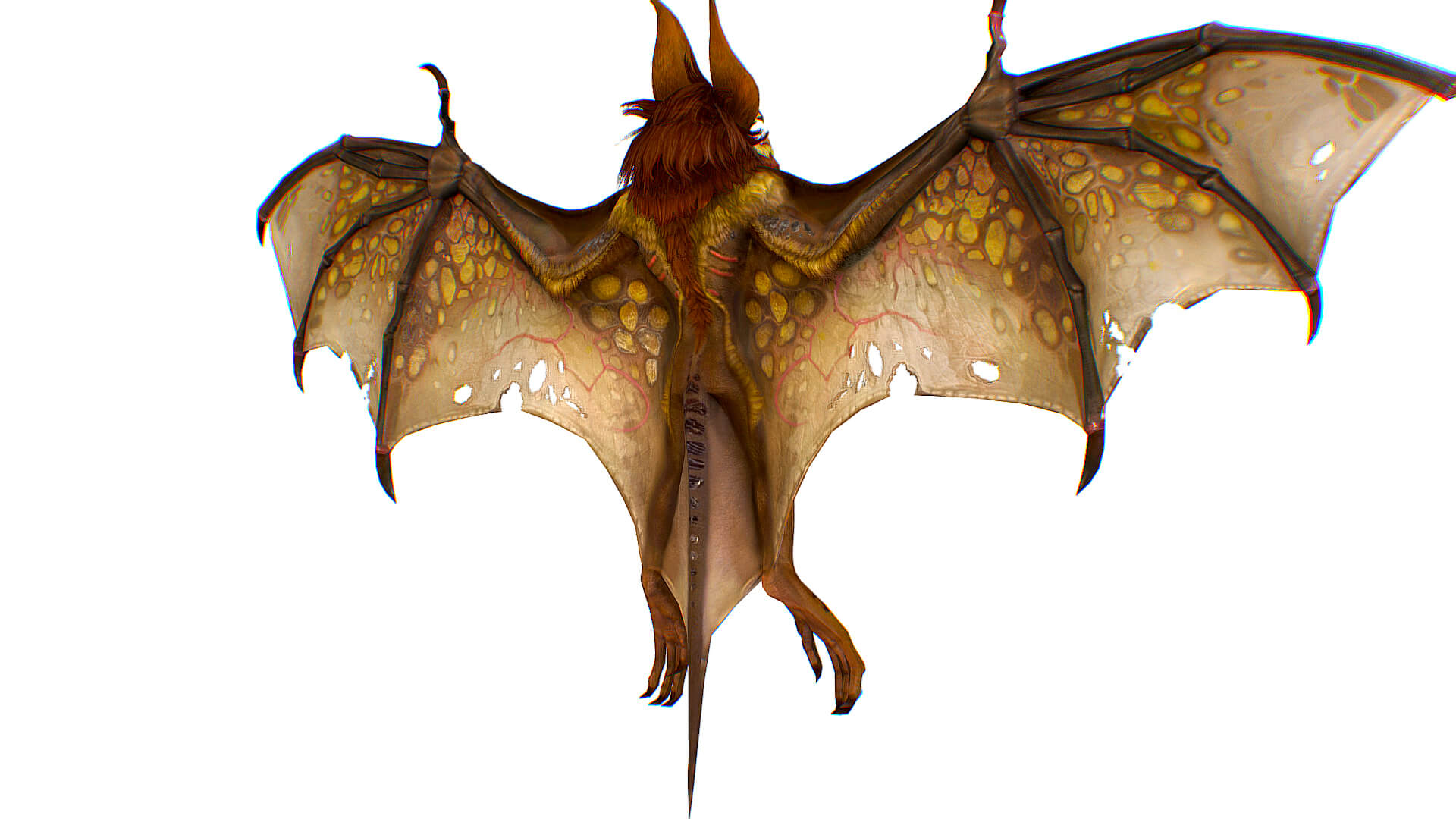 Red Bat Vampire Mouse Monster - 3D Model by LiveBook3D